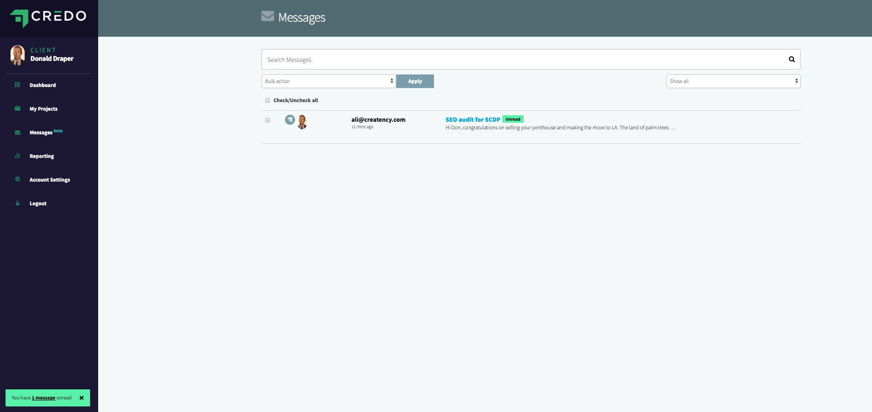 New in Credo: Messaging and User Profiles - Credo